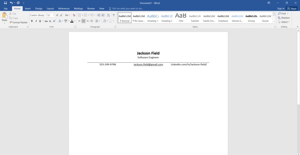 Resume Header in 2024: Complete Guide with Examples