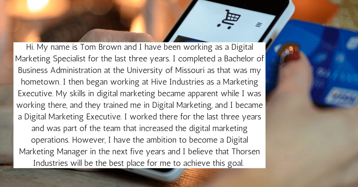 How to craft the perfect answer for "Tell me about yourself"