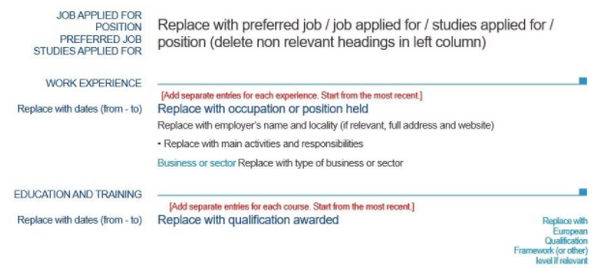 How to write a Europass CV 2023? | Cresuma
